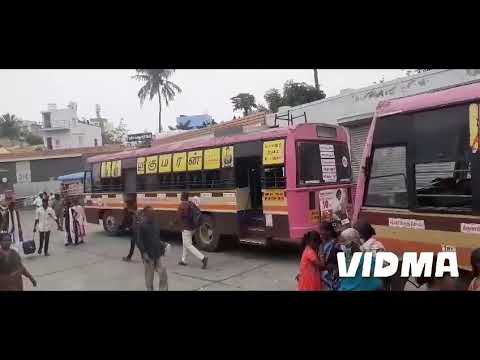 PARADE OF PRIVATE AND TNSTC TOWNIES AT CHATRAM BUS STAND, TRICHY 620002 ...