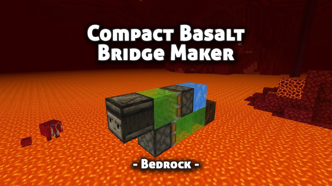 Compact Basalt Bridge Maker - Minecraft Bedrock - YouTube