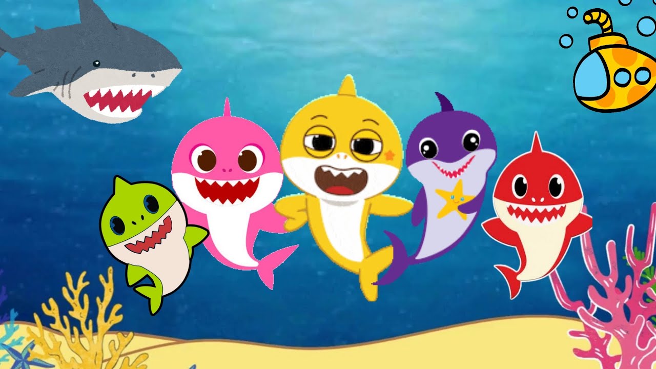 Five little sharks | Baby shark | Nursery rhyme for kids #babyshark # ...