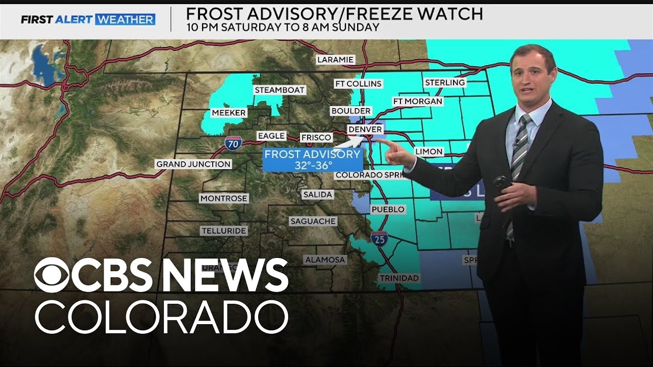 First frost and freeze Saturday night across eastern Colorado - YouTube