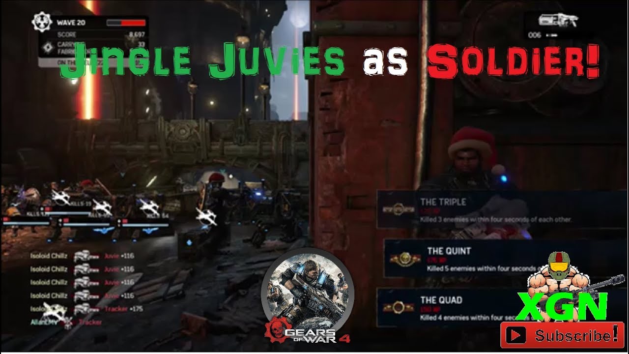Gears of War 4 Jingle Juvies on Canals map, Soldier gameplay in ...