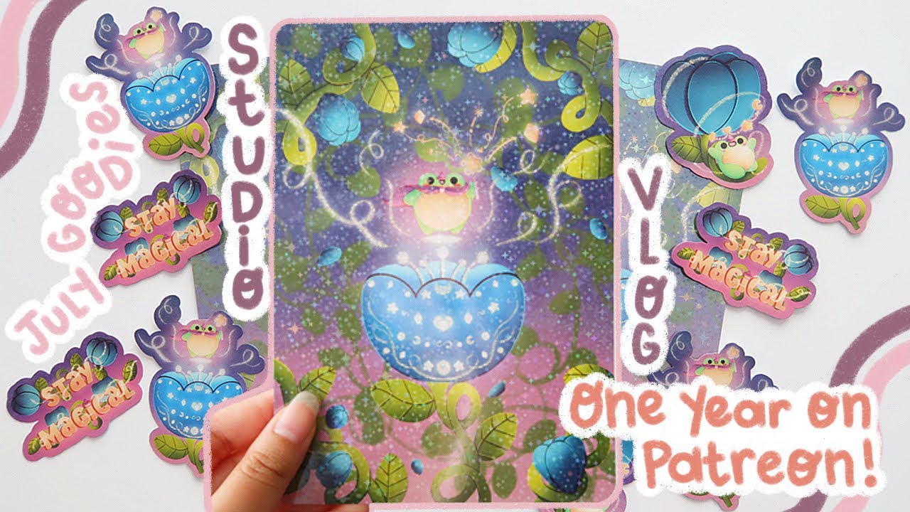 1 Year on Patreon! Drawing, Preparing July Goodies, and Celebrating ...