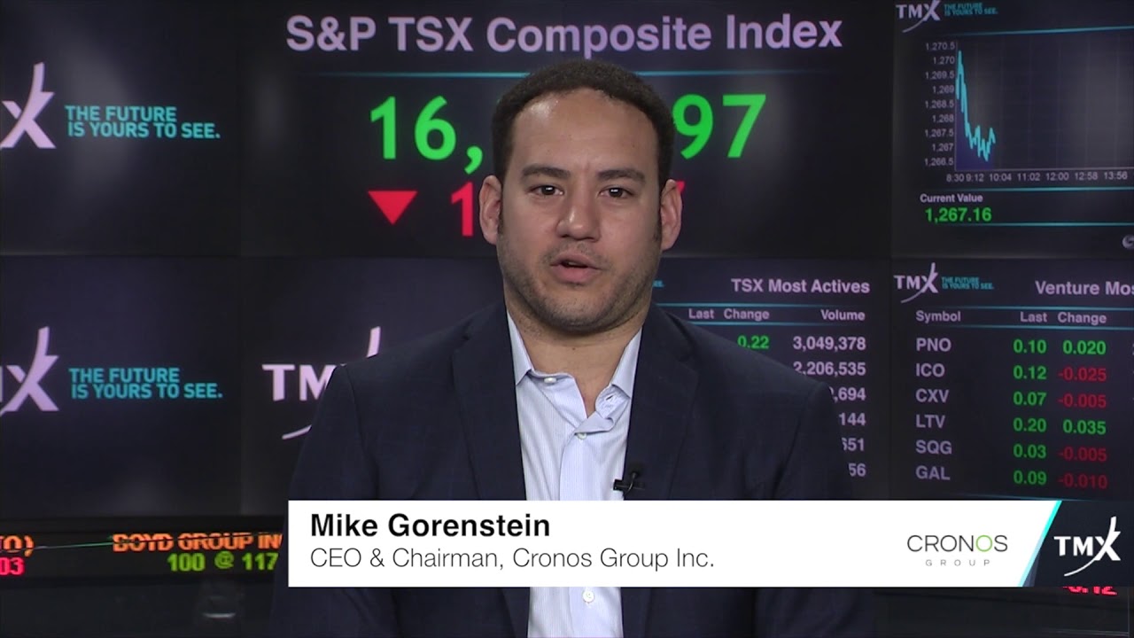 Mike Gorenstein, CEO and Chairman, Cronos Group Inc. - YouTube