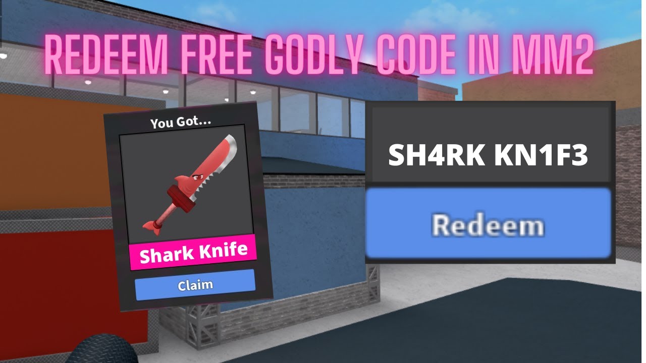 HOW TO REDEEM THE BRAND NEW SHARK KNIFE IN MM2 ROBLOX - YouTube