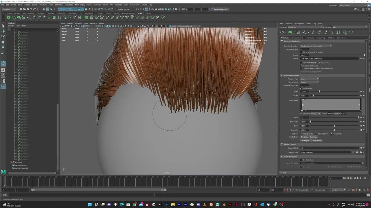 Xgen a Hair Card Tutorial Maya - YouTube