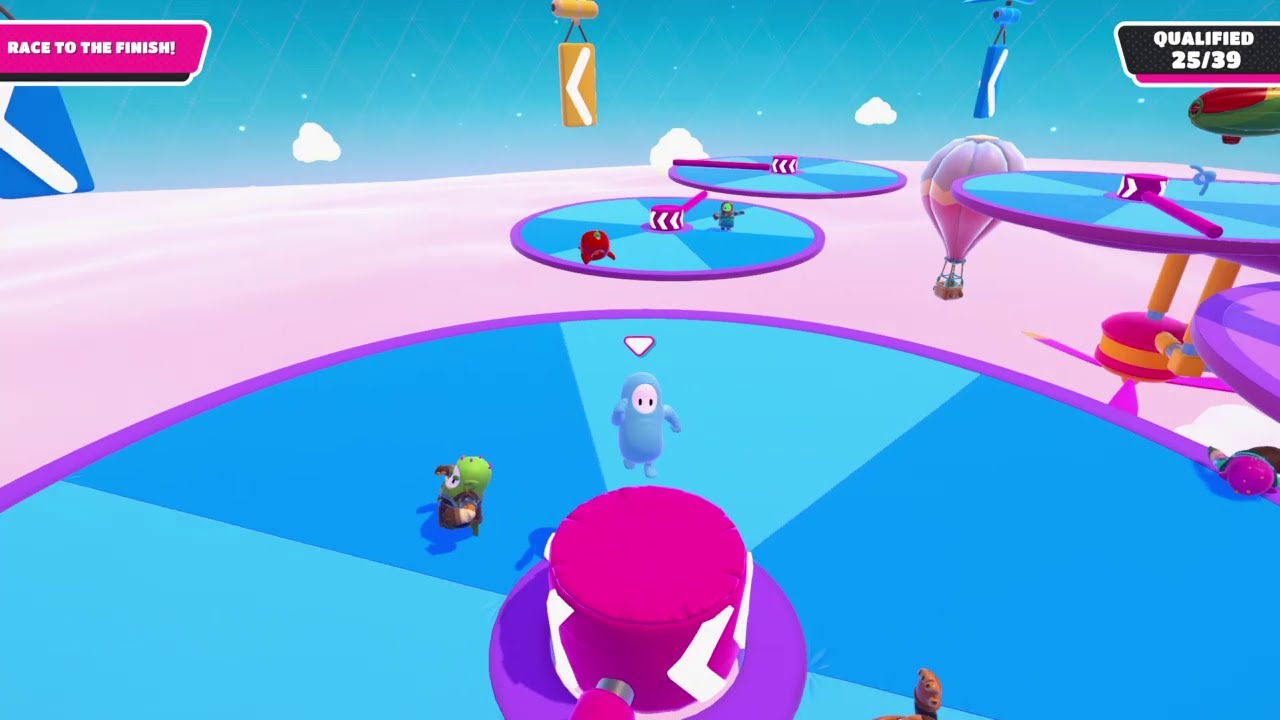 Fall Guys - Jumping on the middle of the beam before finishing - YouTube