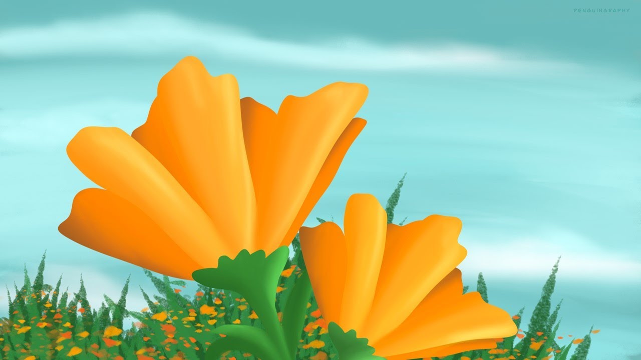 How To Draw Flowers | Digital Painting Tutorial For Beginners - YouTube