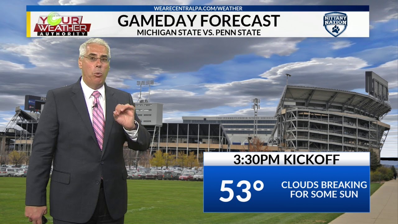 Penn State-Michigan State Weather Forecast - YouTube
