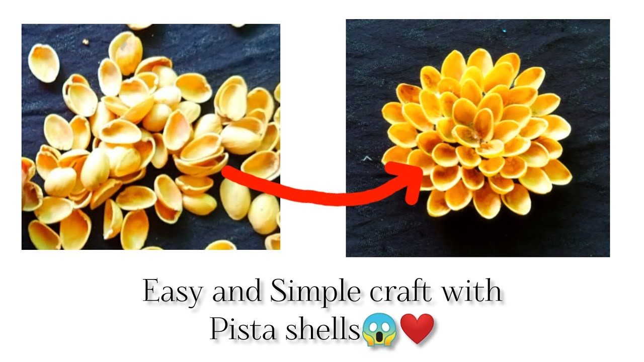 easy and simple craft with the Pista shells ️/ Craft idea - YouTube