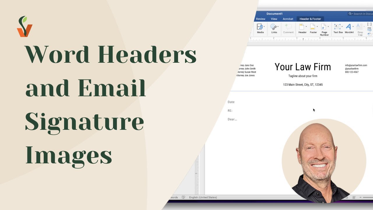 Dynamic Word Headers and Email Signature Images - YouTube