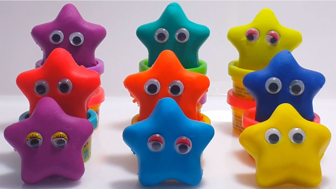 Play Doh Stars Smiley Face How To Make Play Doh Stars Smiley Face Fun ...