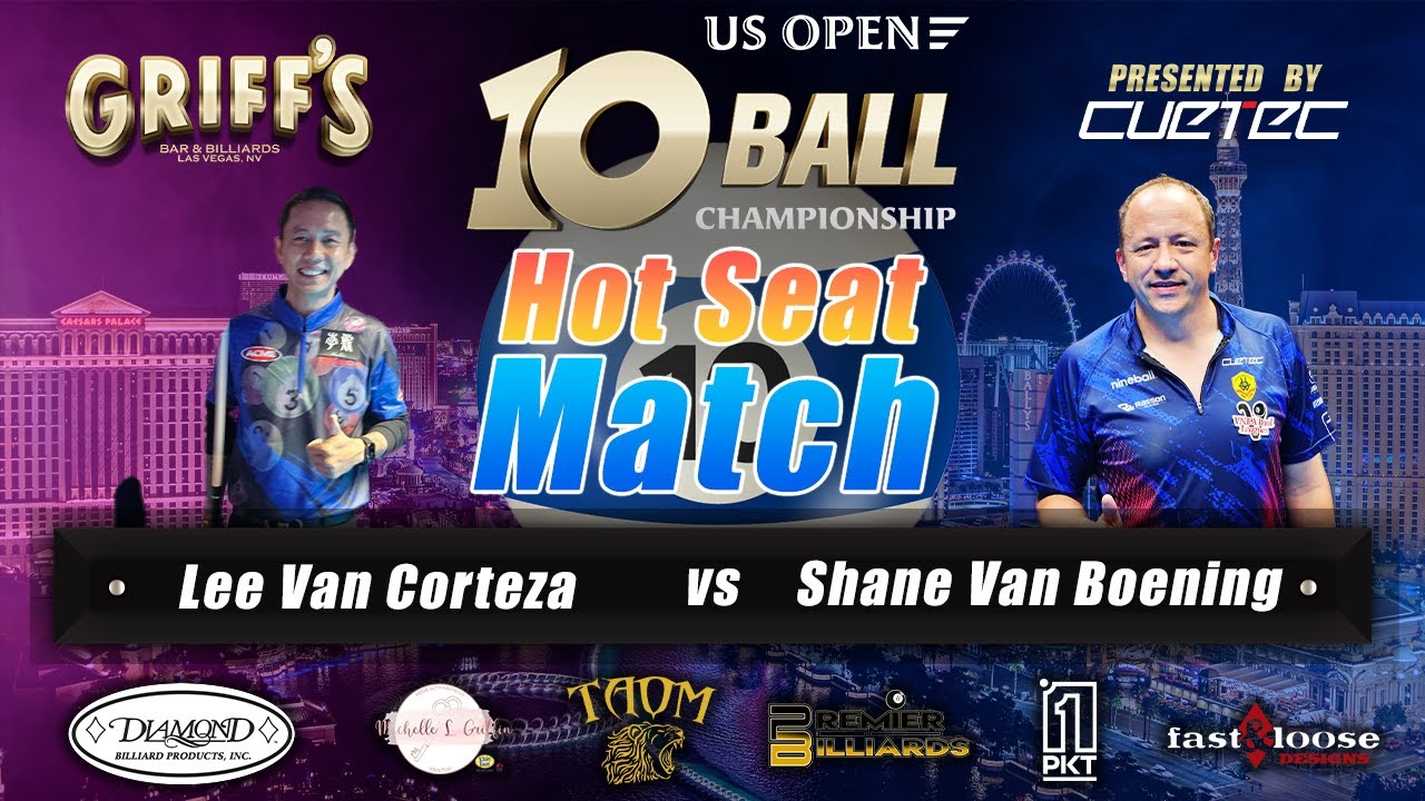 10-Ball HOT SEAT | Shane Van Boening vs Lee Van Corteza | 2024 US Open ...