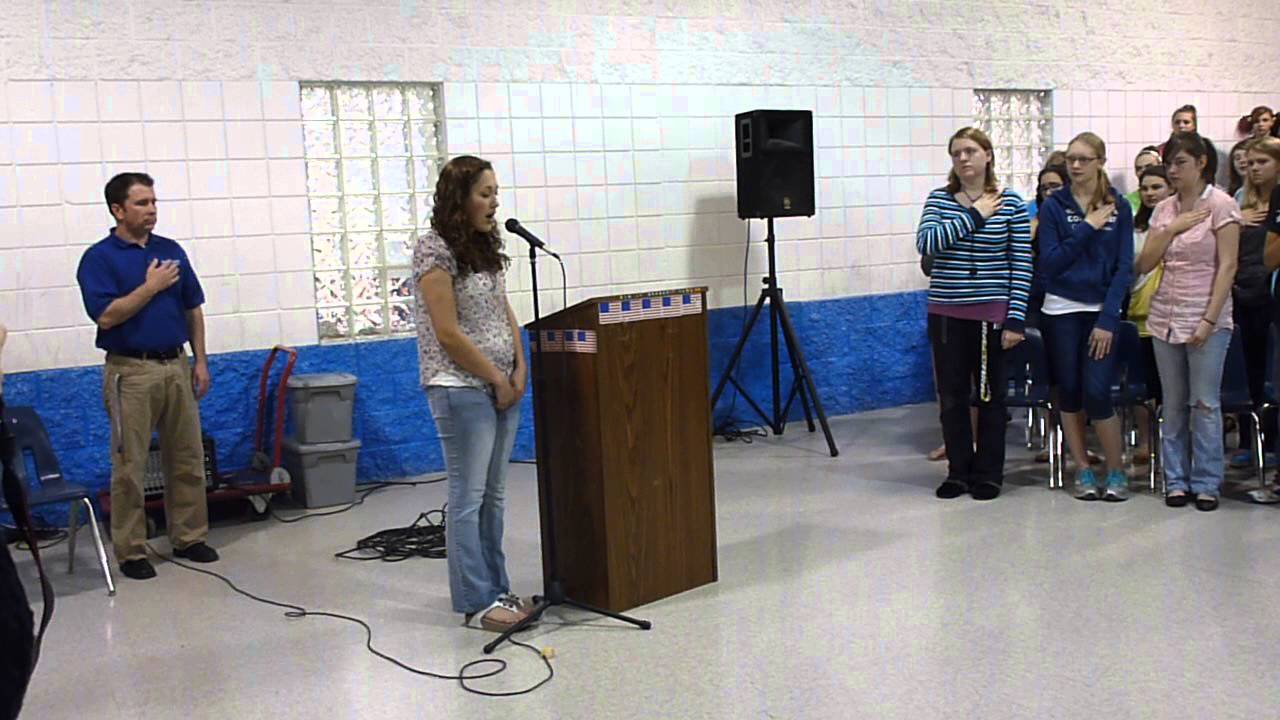Natalie Sings the National Anthem - YouTube