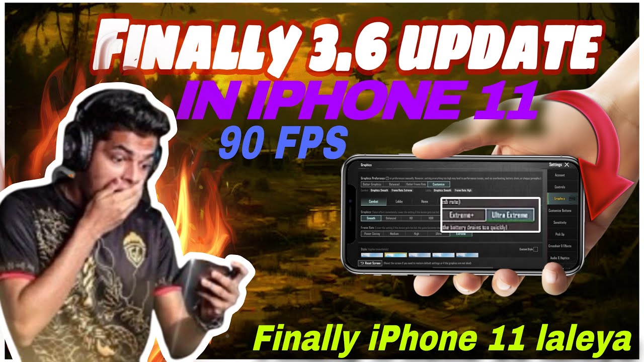 iPhone 11 😍BGMI GFX taste 😱in 3.6 update #bgmi #pubgmobile #viralvideo ...