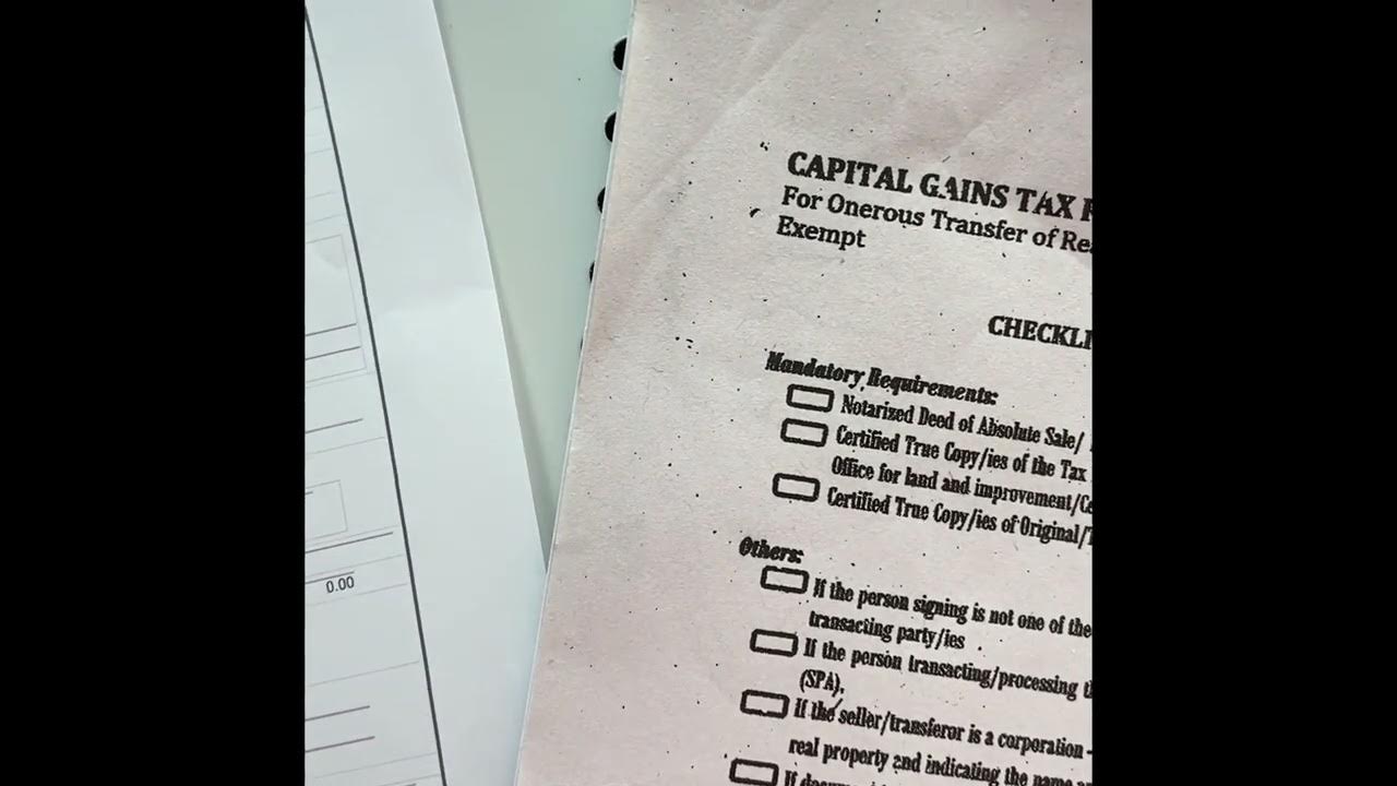 The Basic Requirements for Paying Taxes to BIR (CGT & DST) #BIR #CGT # ...