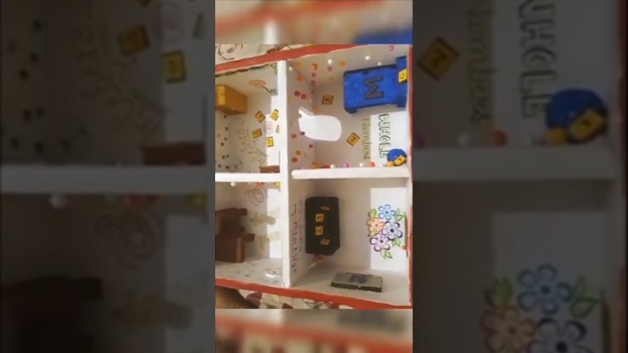Number House Project Maths #project #school #shorts #viral #easy #maths ...