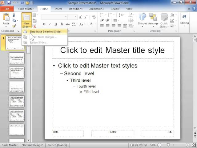 Slide Master Powerpoint 2010