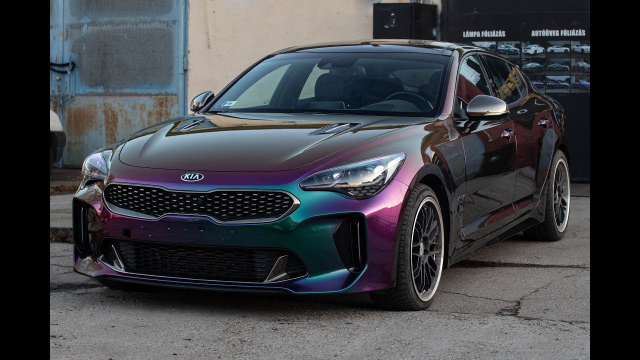 KIA Stinger fóliázás | Teckwrap RD21PRO-HD autófóliával | Flip-flop ...