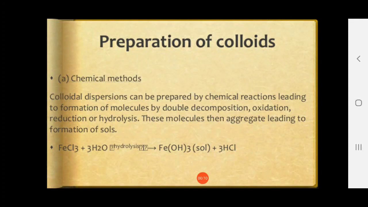 Preparation and purification of colloids. Lecture by Ratnesh Kumar ...