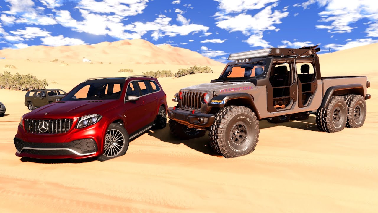 beamNG drive - which car can reach the top of the sand mountain 🔥 - YouTube