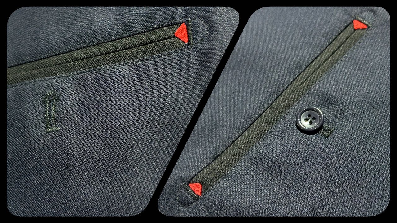 How To Sew A Different Looking Back Pocket - YouTube