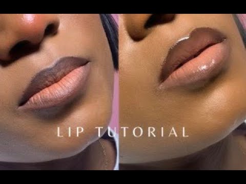 QUICK GLOSSY NUDE LIP TUTORIAL | LIP TUTORIAL | BY ALICE ADEBOYE - YouTube