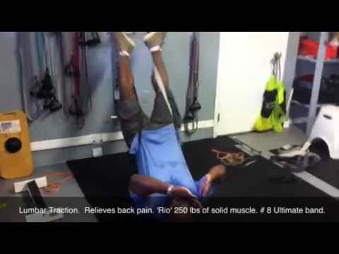Super Flex Resistance Bands: Lumbar Traction - YouTube