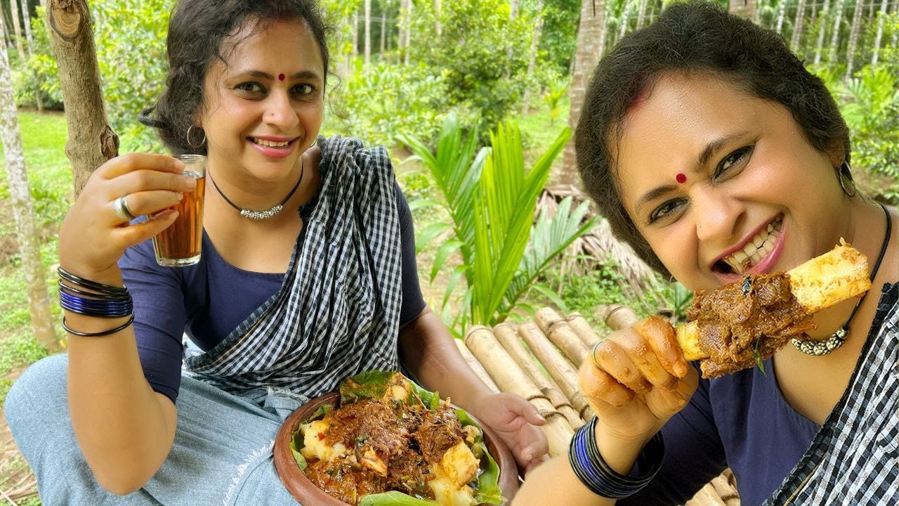 വാരിയെല്ലിൻ്റെ കറിയും കപ്പ വറവിട്ടതും,Beef Ribs Curry, SteamedTapioca ...
