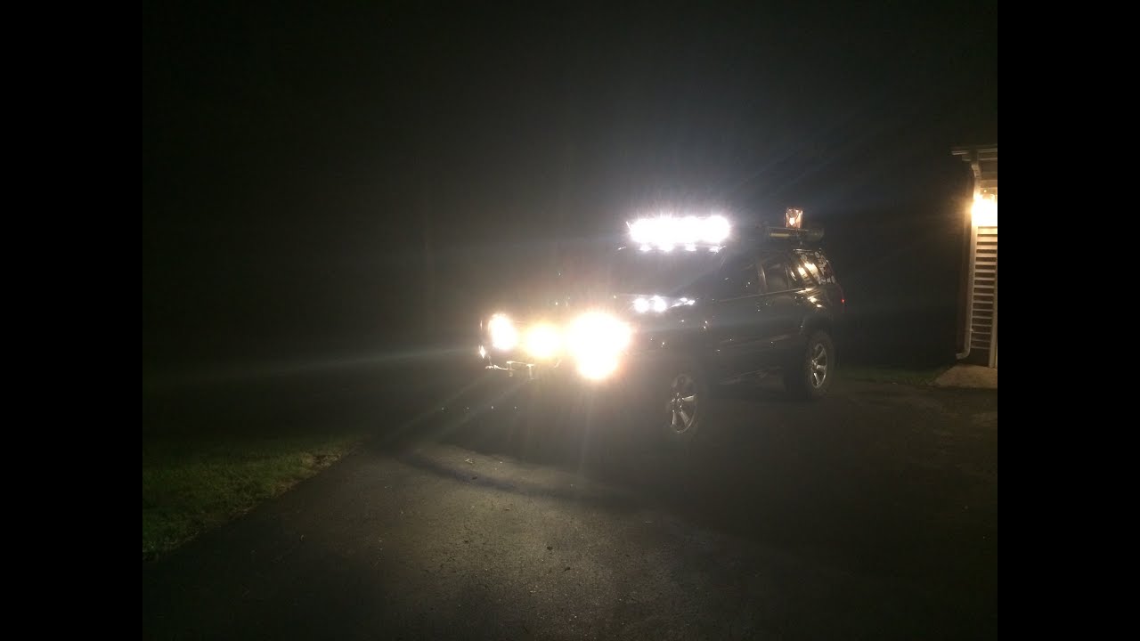 Lifted 4Runner off-roading at night - YouTube