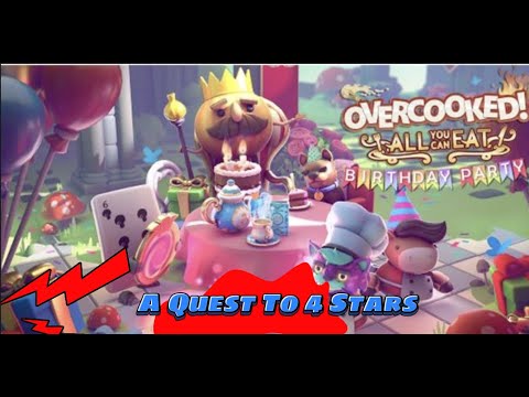 Overcooked | A Journey To 4 Stars (Solo) | Kevin's Birthday Party - YouTube