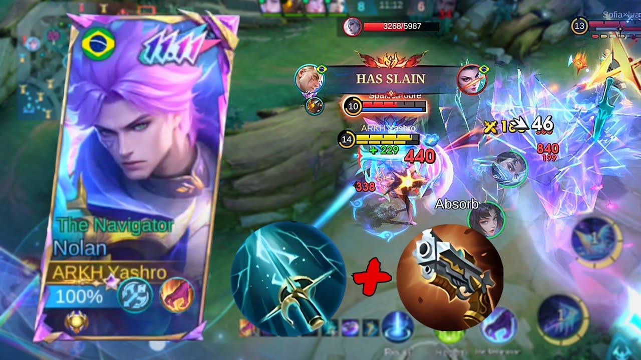 Nolan Gameplay ~ Full Explosive Damage ~ New skin 11/11 Nolan ~Mlbb ...