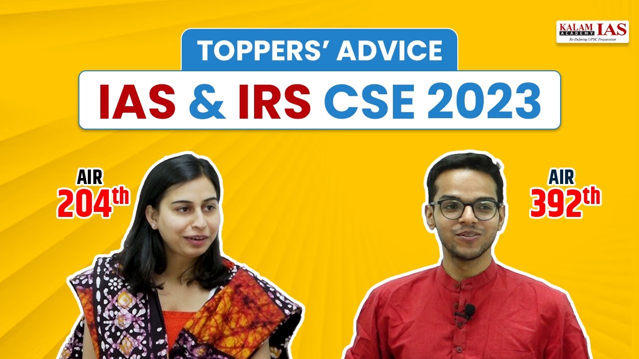 Toppers' Advice | IAS Shubhra Panda and IRS Patel Harsh CSE 2023 | UPSC ...