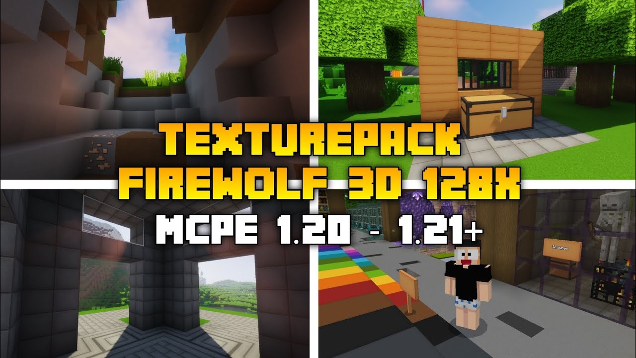 FIREWOLF 3D 128x | TEXTUREPACK RINGAN | MCPE 1.20-1.21+ | SUPPORT LOW END DEVICE - YouTube