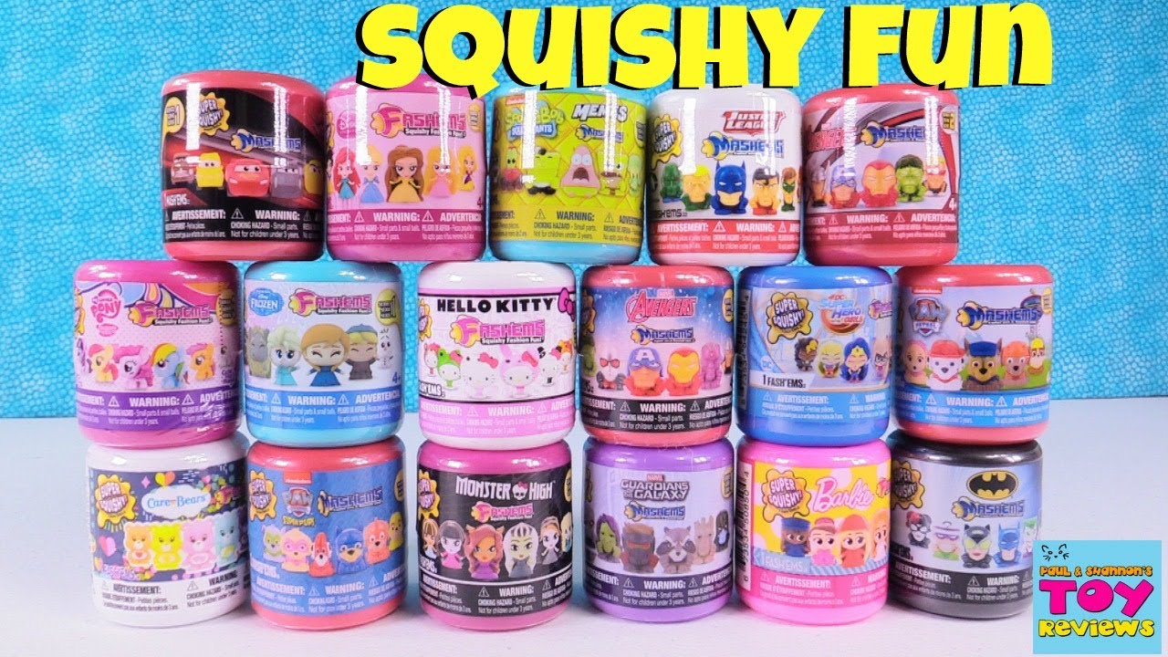 Fashems Mashems Squishy Palooza Toy Review Disney Cars 3 Spongebob ...