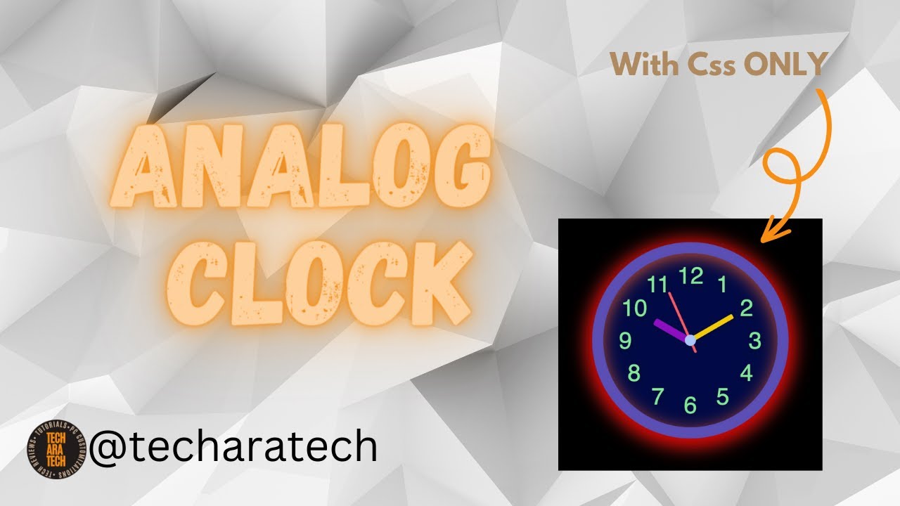 I Created An Analog Clock Using Pure Html And Css Youtube 7418