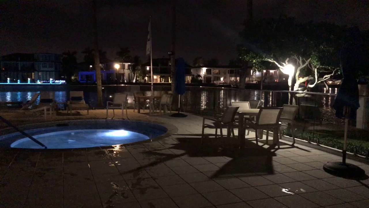 Boca Raton, Florida at Night by the Pool - YouTube