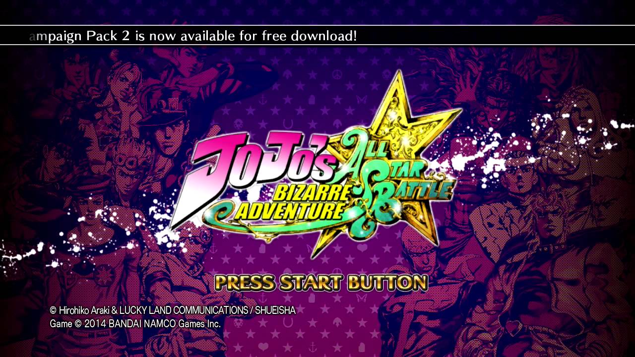 JoJo's Bizarre Adventure: All Star Battle Title Screen (PS3) - YouTube