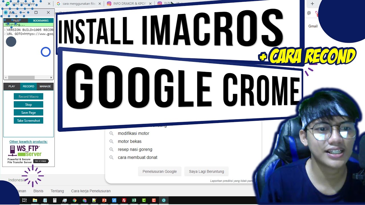 Cara Install Imacros di Google Chrome+Tutorial Cara Membuat Script Dasar| Belajar Imacros Pemula ...