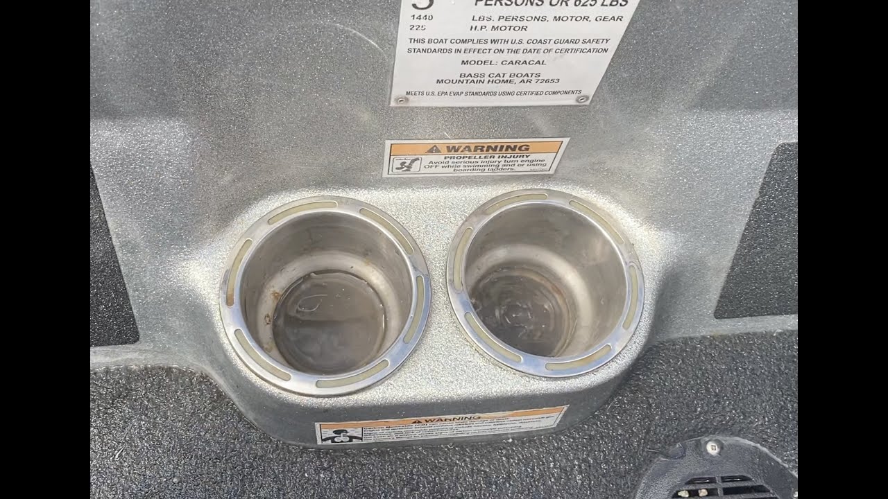 BASS BOAT CUP HOLDER DRAIN FIX!!! - YouTube