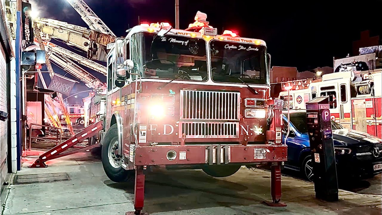 FDNY TOWER LADDER 111 THINKING OUT SIDE OF THE BOX AND POSITIONING THE ...