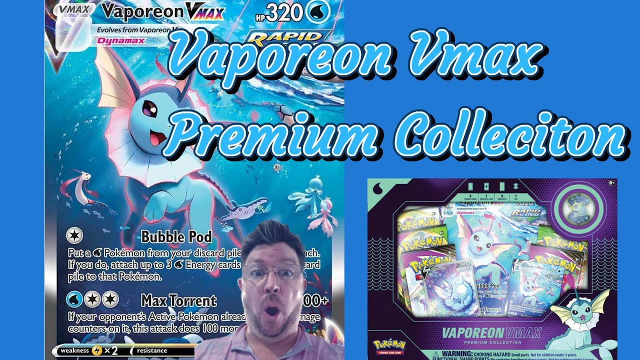 Vaporeon Vmax Premium Collection Box is Cool! - YouTube