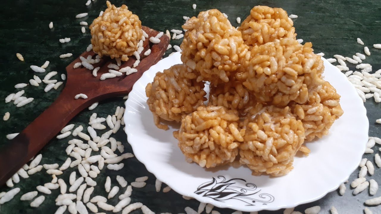murmura gur ke ladoo/ only 2 ingredients / crispy ladoo recipe by mummy ...