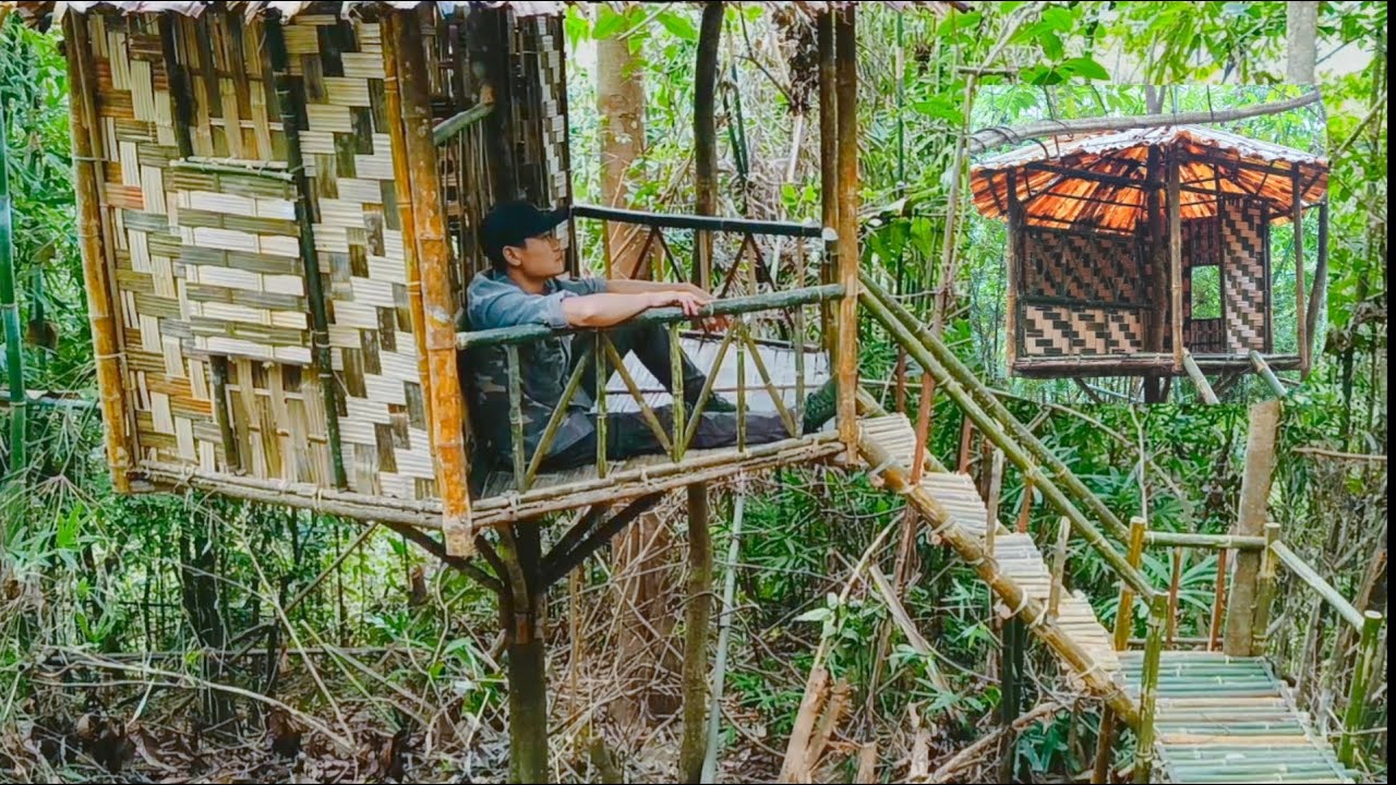 Build a tree house in the forest - forest88 - YouTube