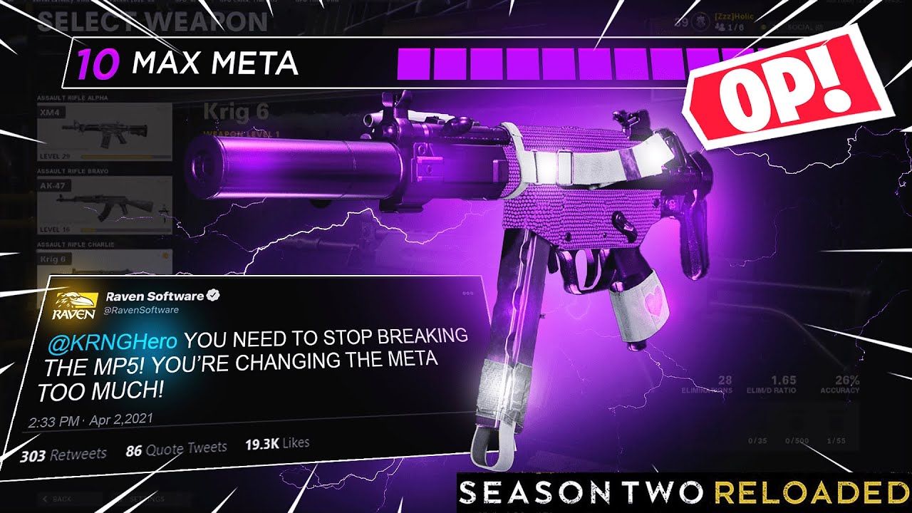 NEW MP5 META WARZONE SEASON 2 RELOADED... BROKEN 😍 CW MP5 BEST CLASS ...