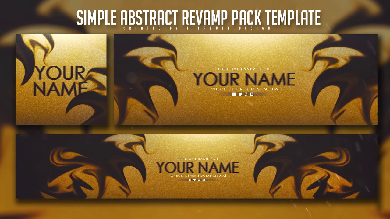 Free Simple Abstract Revamp Pack Template (YouTube Banner, Twitter ...