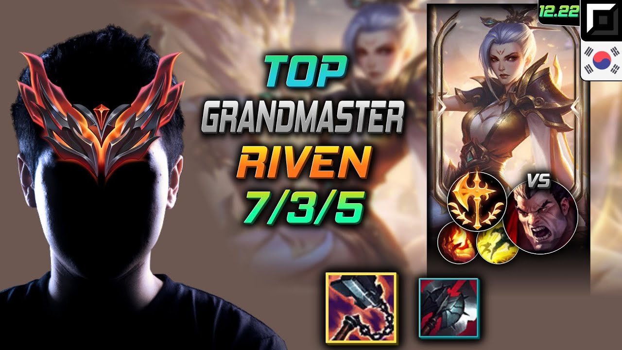 GrandMaster Top Riven Build Goredrinker Conqueror - Riven Top vs Darius ...