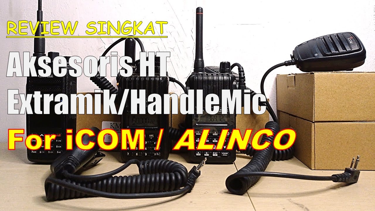 Handle mic/Extramic HT untuk ICOM/ALINCO jek Atas dan Samping - YouTube