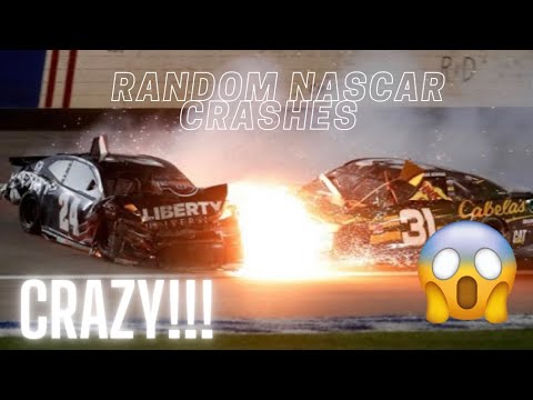 Random nascar crashes!!! - YouTube
