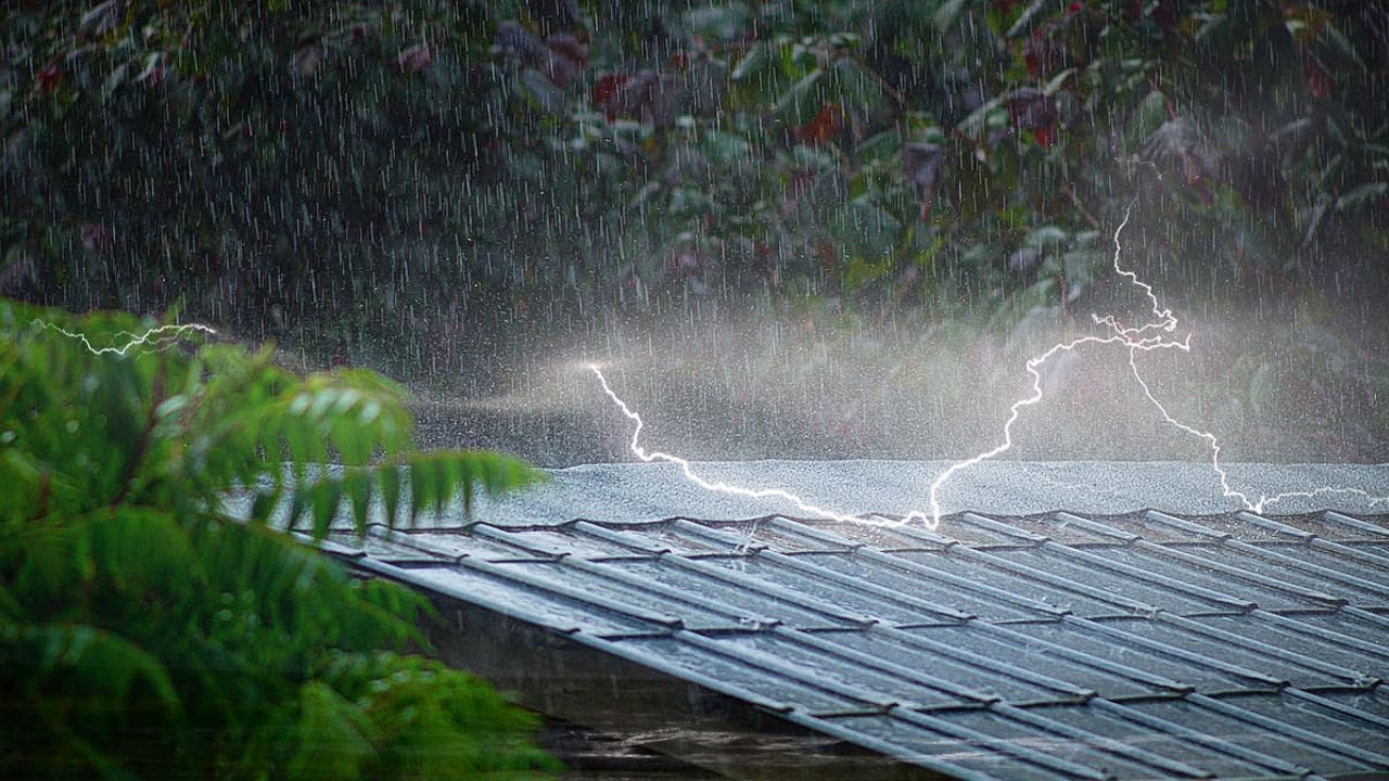 Fall into Deep Sleep with Powerful Thunderstorm and Heavy Rain on Tin ...