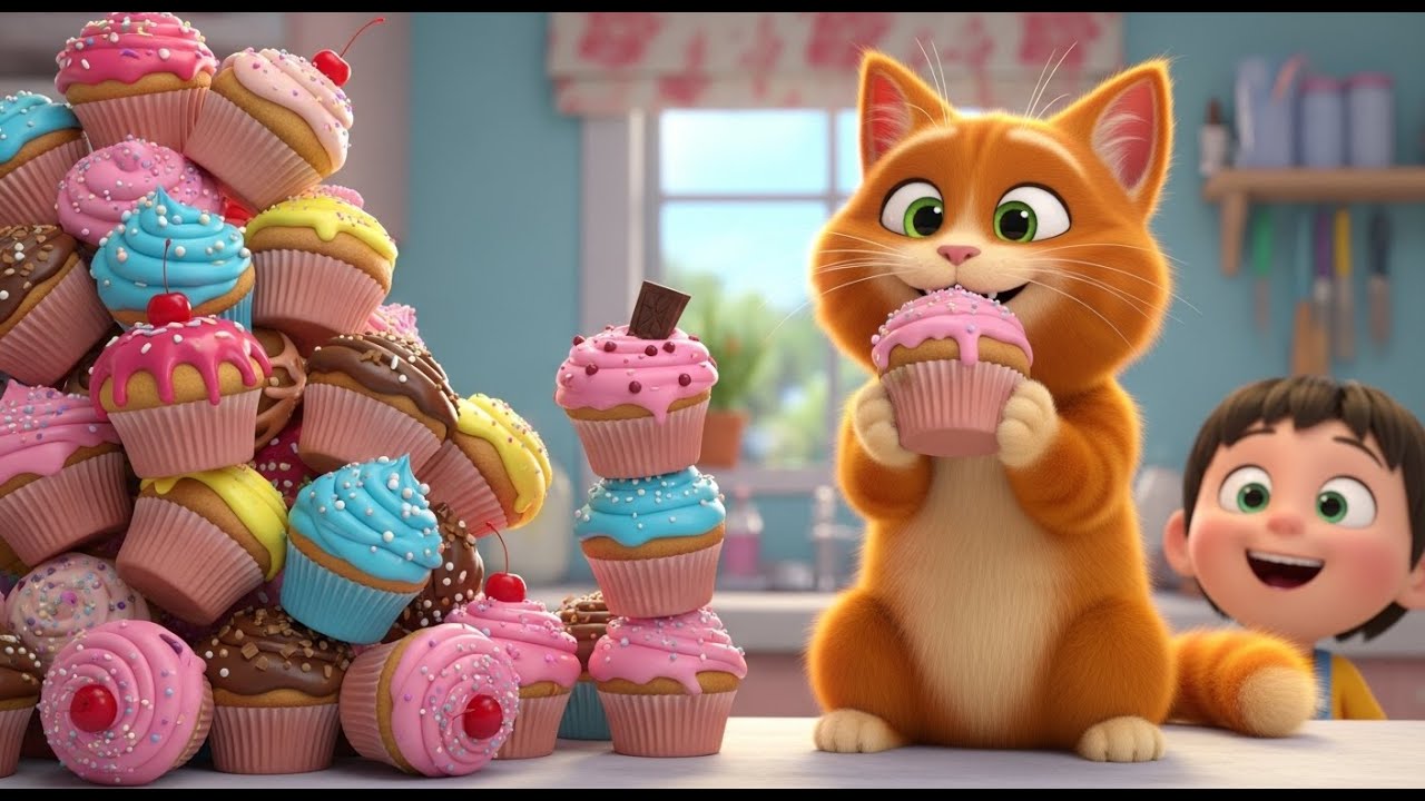 The Cat Who Collected Cupcakes | Fun Nursery Rhymes and Kids Songs ...